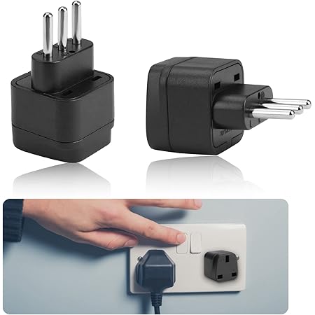 AZWOOD UK to Italy Plug Adapter, UK to 3 pin Italy Travel Adaptor ...