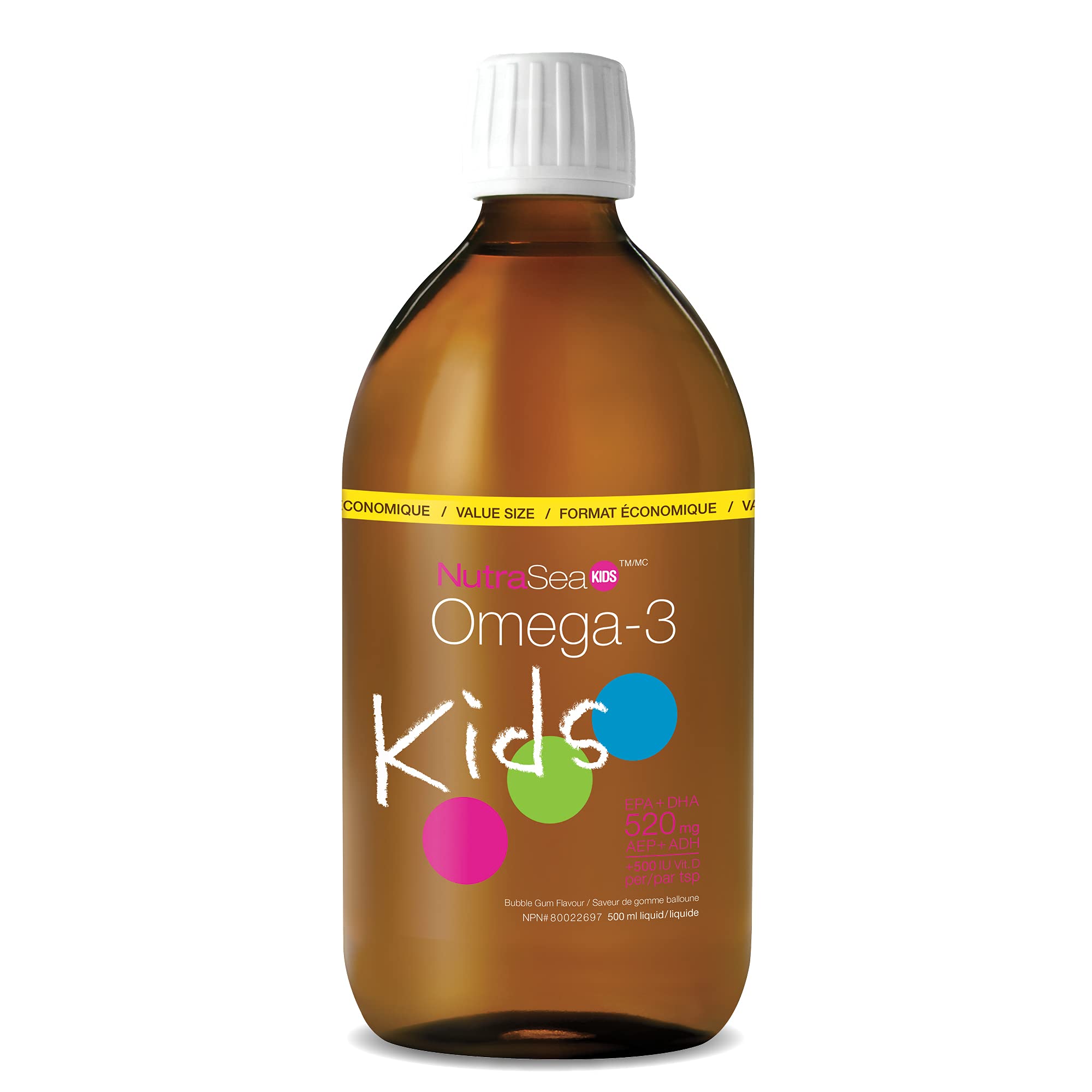 NutraSea Omega-3 Kids (Bubblegum) 500 ml (Pack of 1) : Amazon.ca ...