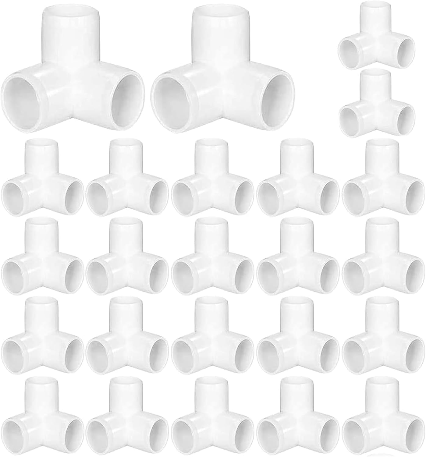 Amazon.com: 24 Pack 3 Way 1/2 Inch PVC Fittings Pipe, Heavy Duty 3 Way ...