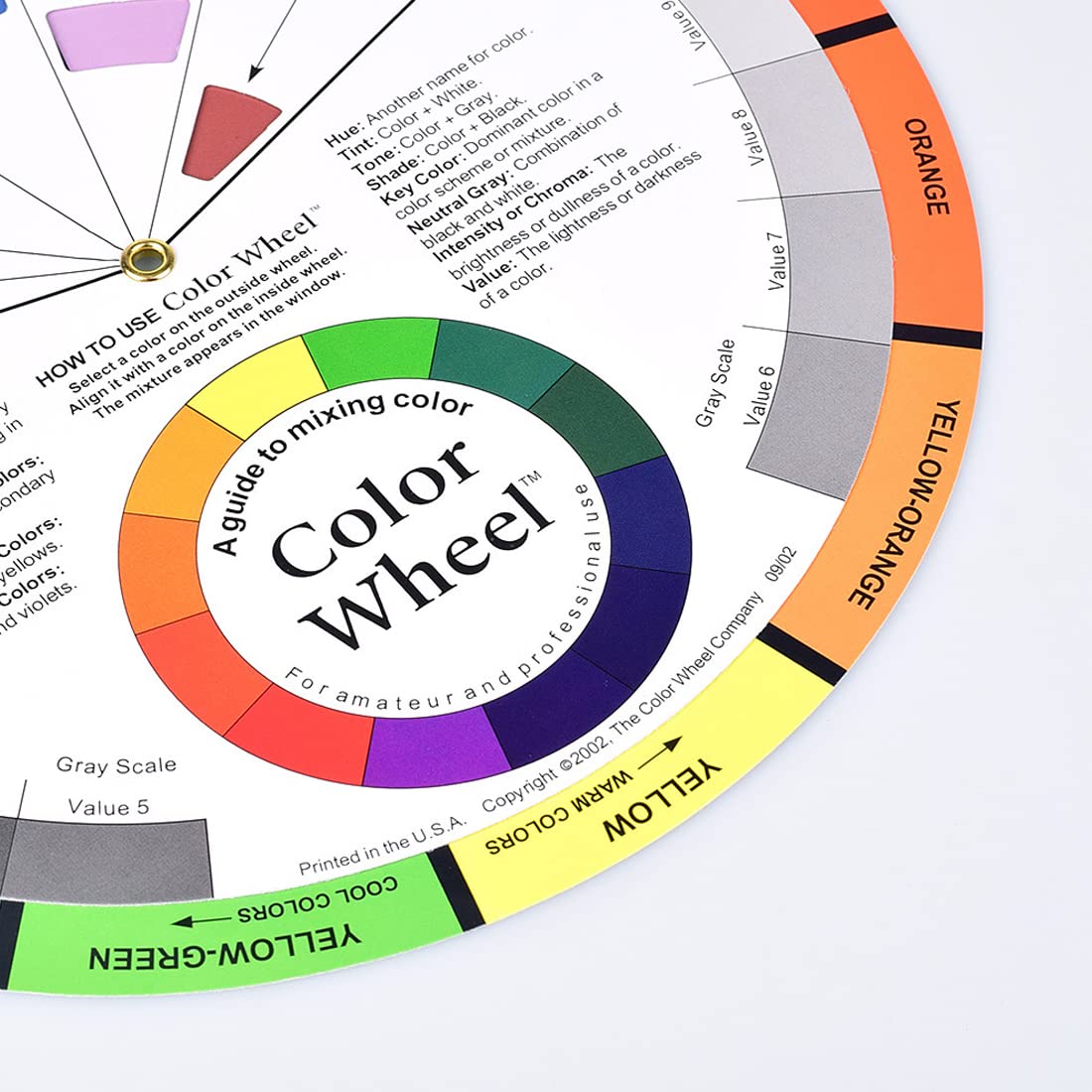 Blank Color Wheel 6 Circles Creative Colour Wheel 5.5" Paint Mixing