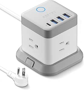 Amazon.com: BESTEK Power Strip with USB, Vertical Cube Mountable Power ...
