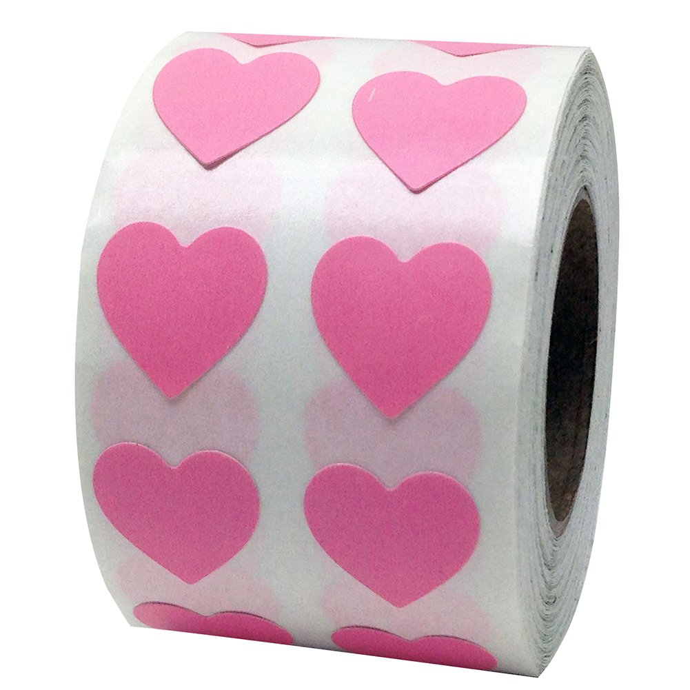 Seawood 1000pcs Roll Love Heart Labels Stickers Wedding Gift Packaging ...