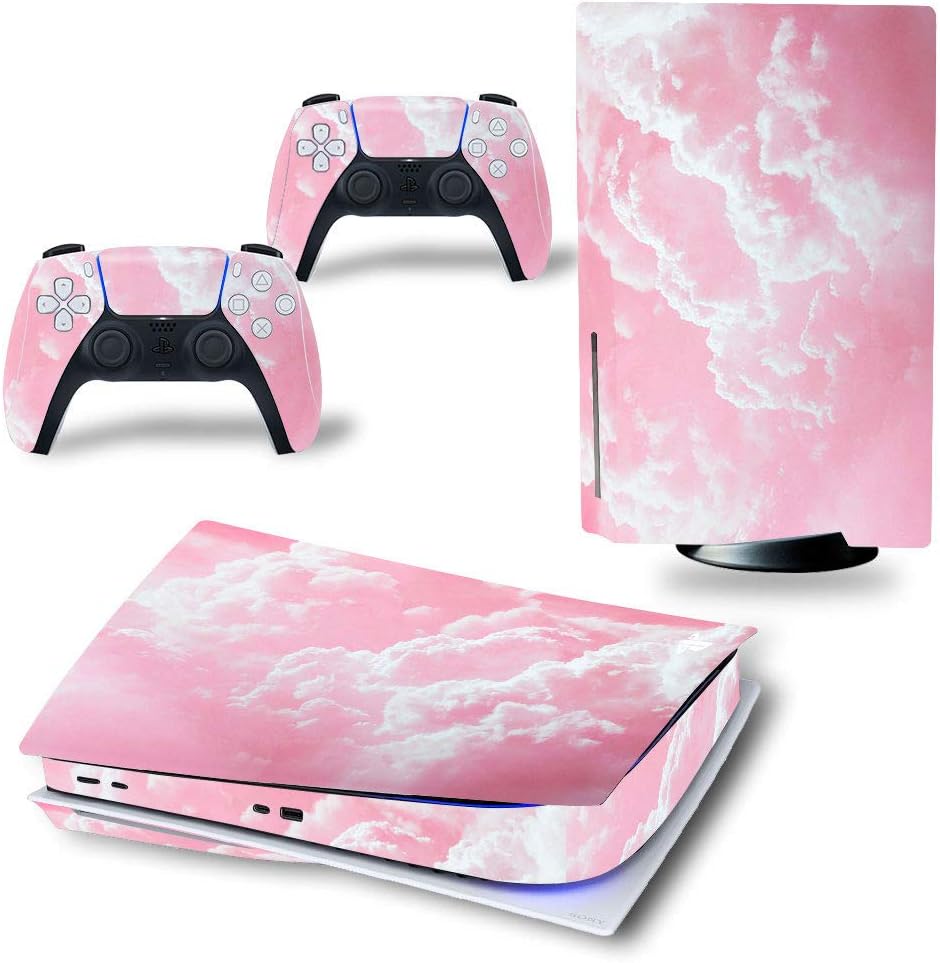 Amazon.com: Skin Sticker for PS5 Disc Edition Console and Wireless ...