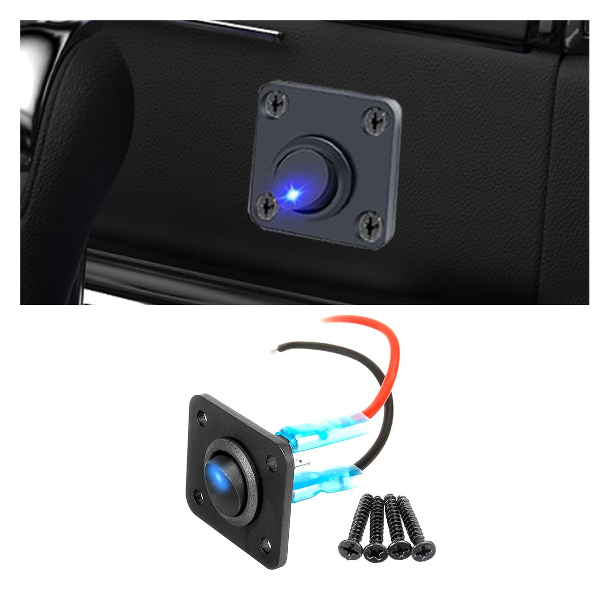 Snapklik.com : 1 Gang Rocker Toggle Switch Panel, DC 12V 20A Waterproof ...