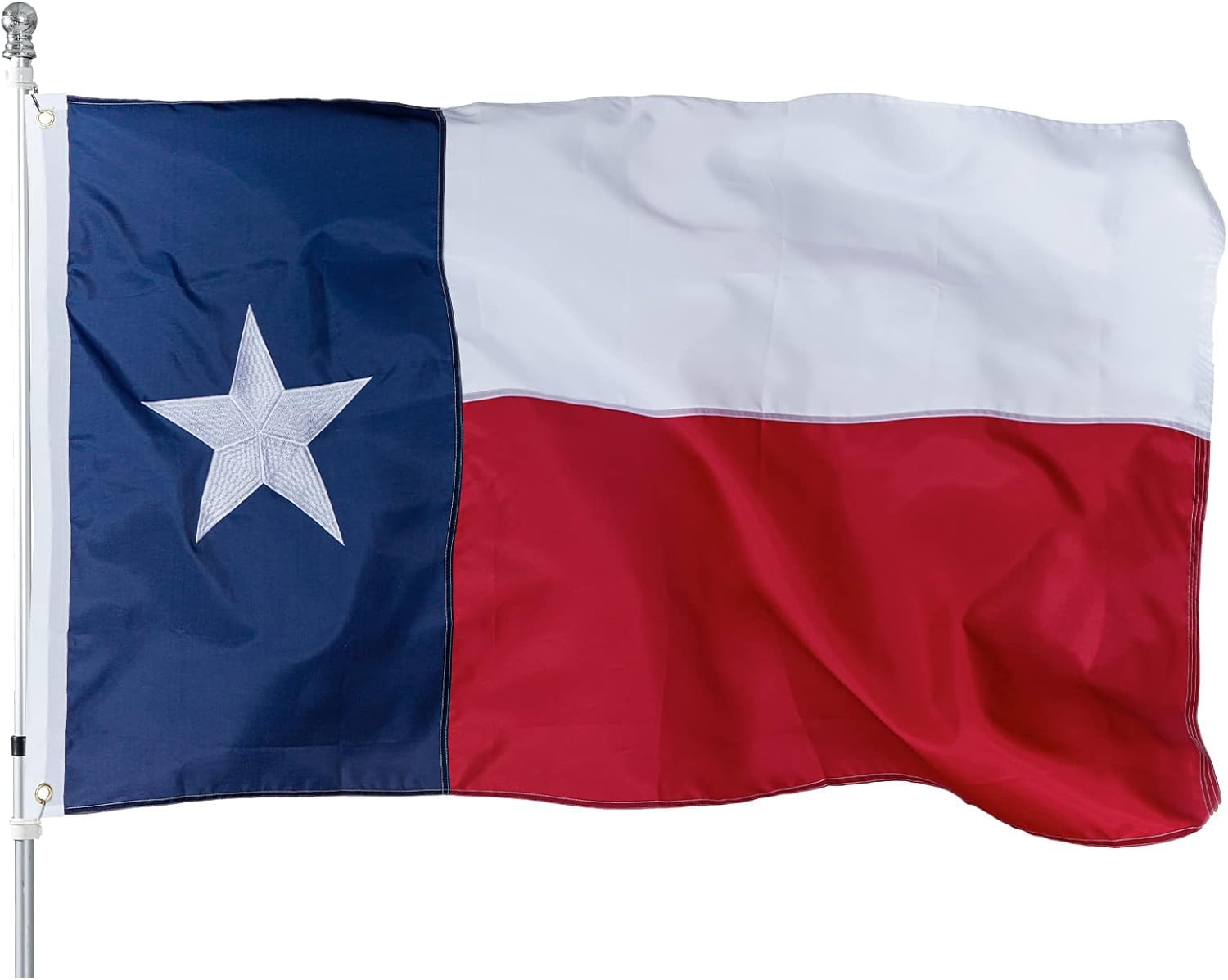 Amazon.com : Texas Flag 3x5 Feet for Outside Heavy Duty Embroidered ...