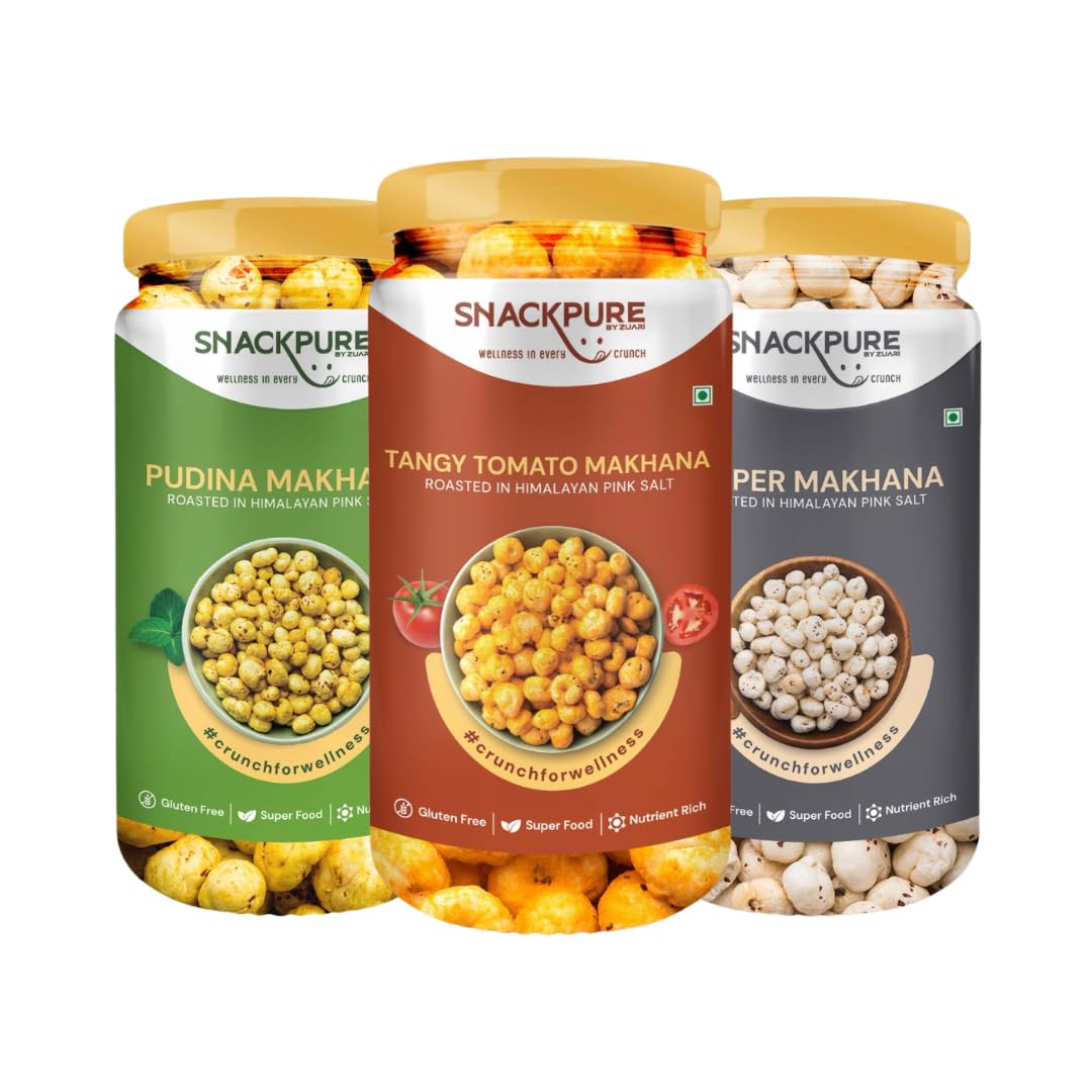 SNACKPURE BY ZUARI wellness in every crunch Pudina, Tangy Tomato ...