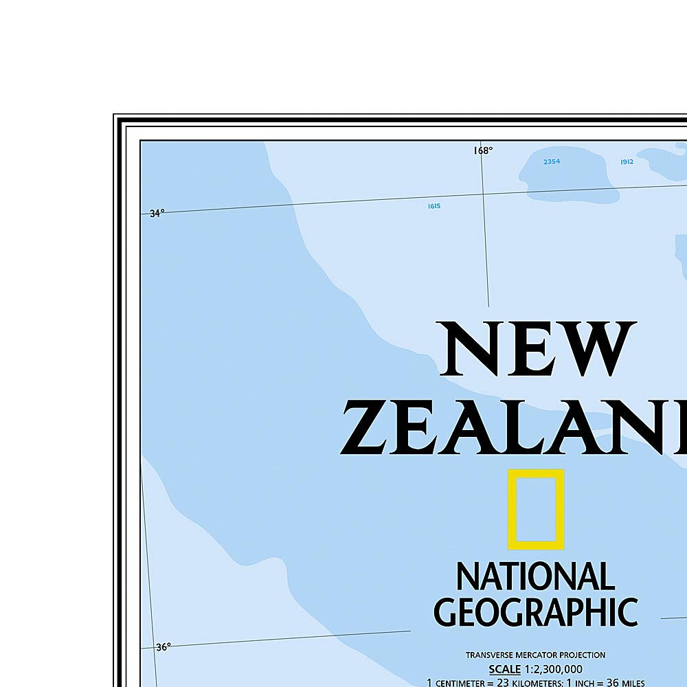 Snapklik.com : National Geographic New Zealand Wall Map - Classic