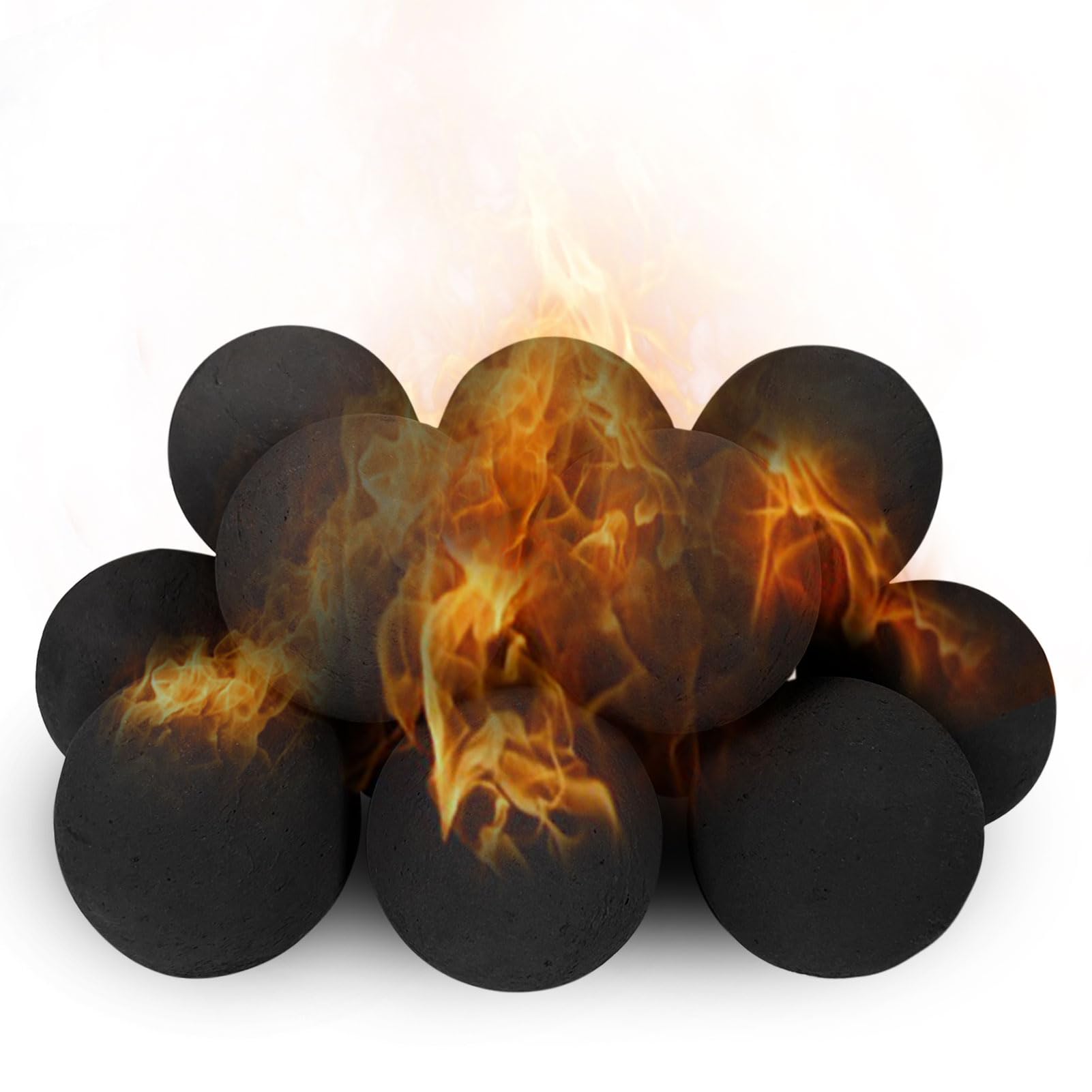 Amazon.com : MrGas Log 15 Pack Ceramic Fire Balls, 3 Inch Round Fire ...