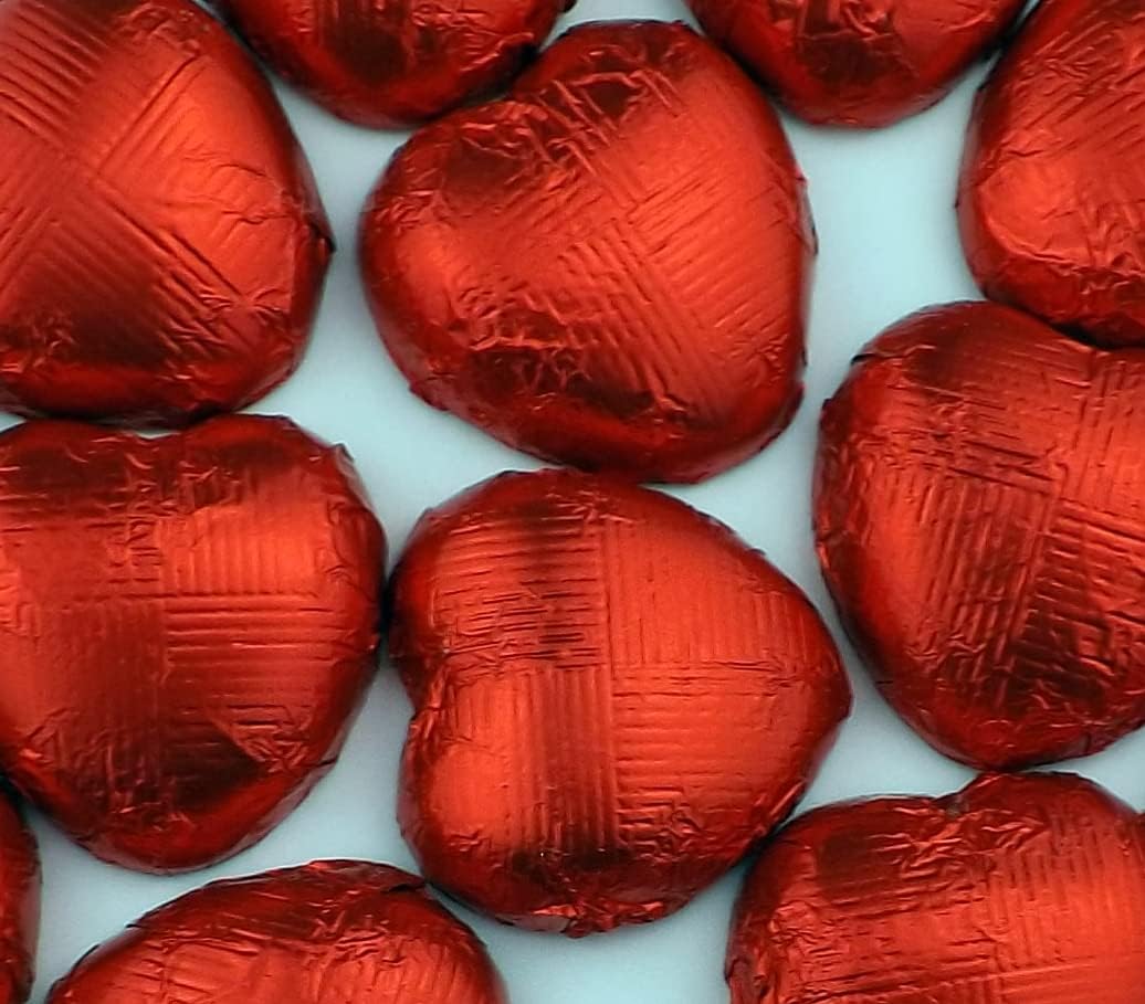 Small Chocolate Hearts - Red Foil Wrapped (Pack of 20) : Amazon.co.uk ...