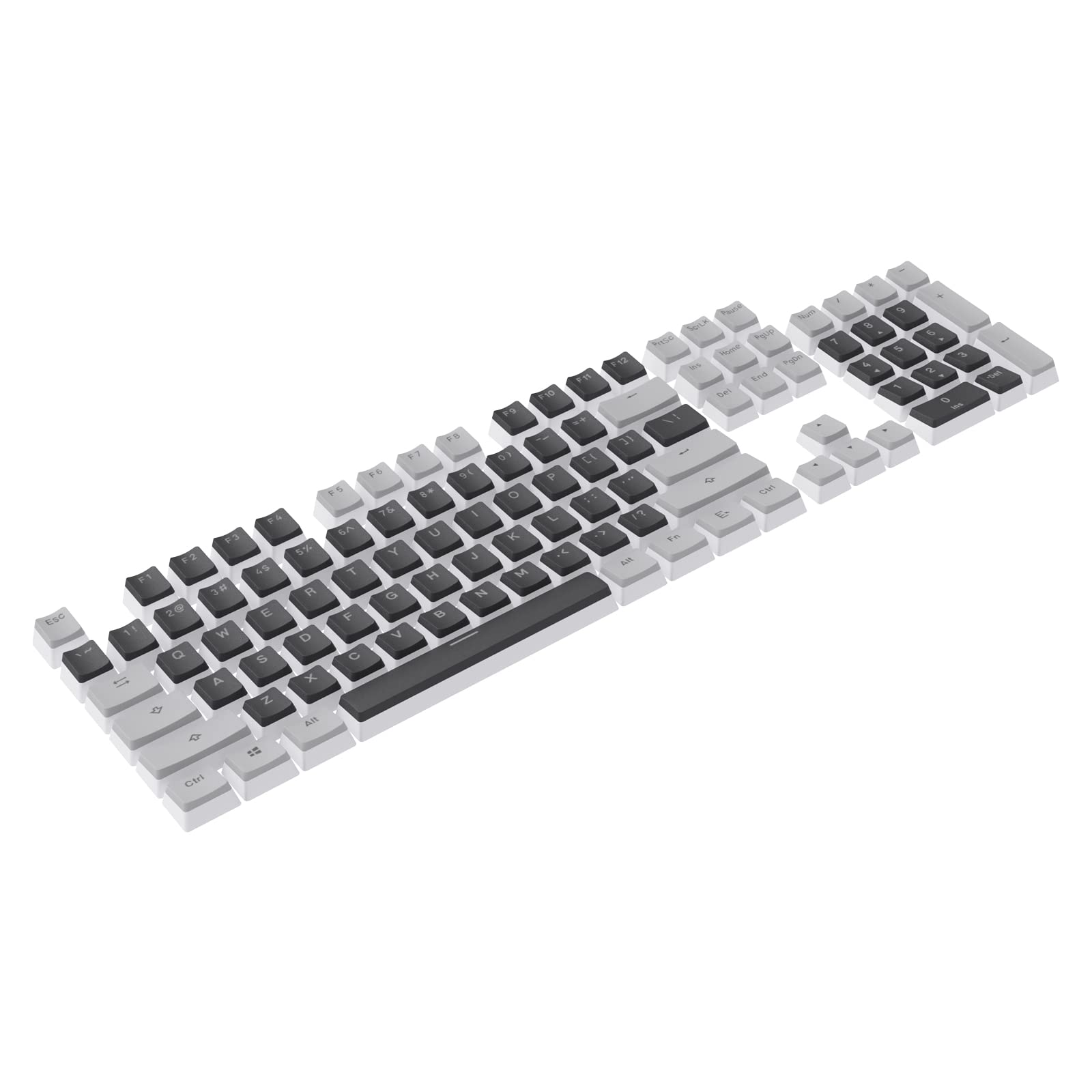 Buy Pudding Keycaps, 104 Key Standard Key Cap Set, Double PBT Keycap ...