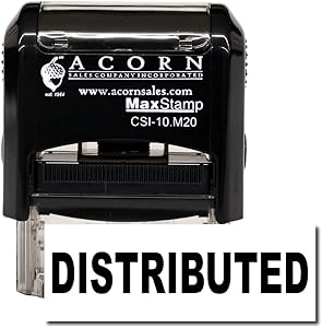 Amazon.com : Business Stamp - Blue Ink Self-Inking Distributed Stamp ...