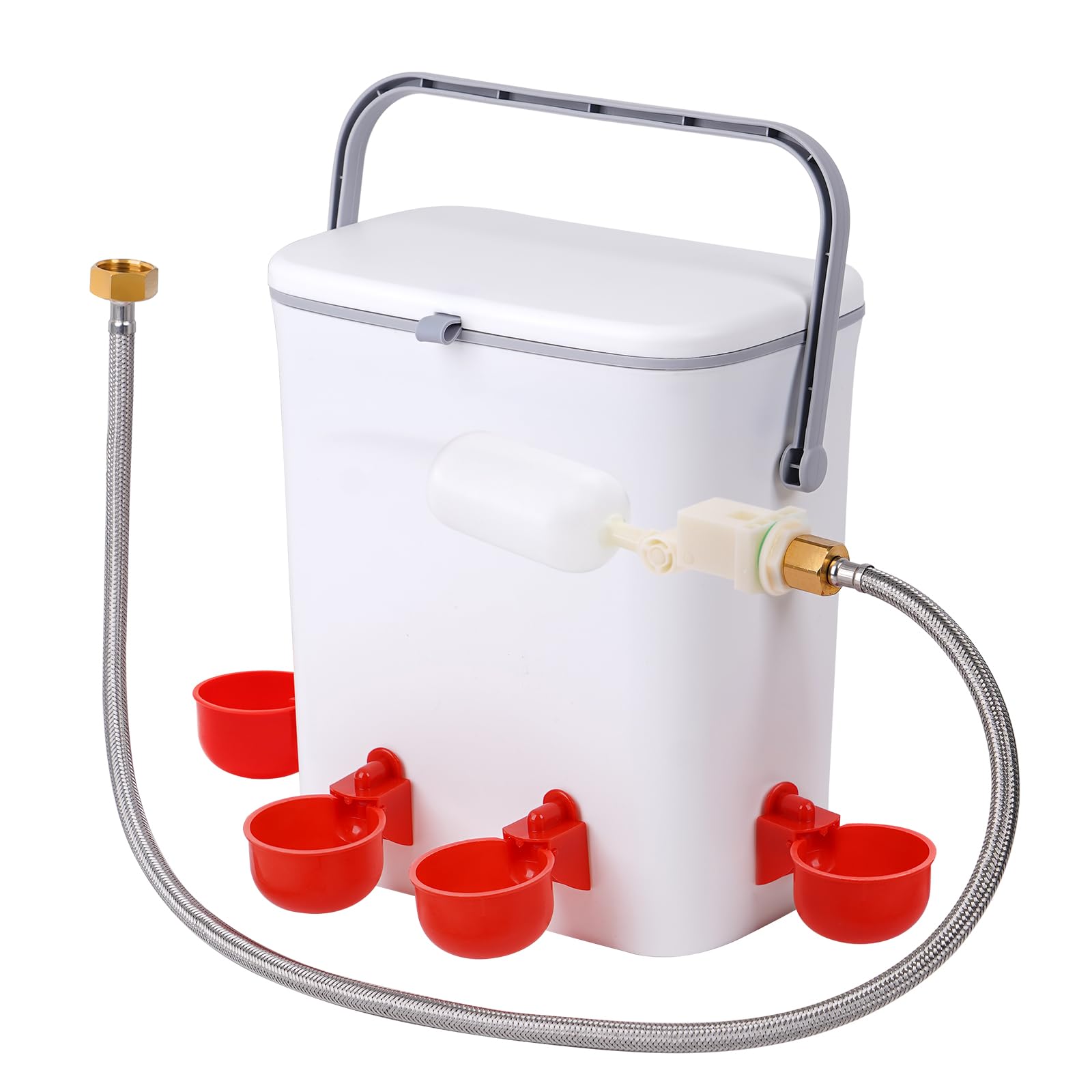 Chicken Water Cups Automatic Chicken Waterer - 3 Gallon Float ...