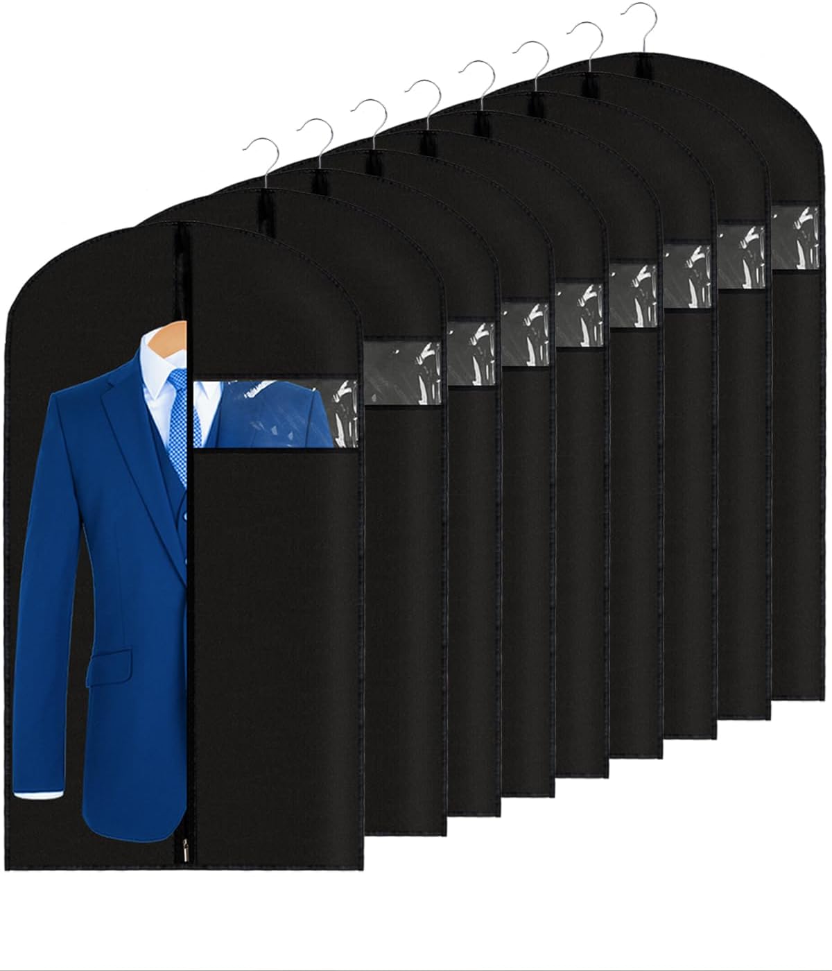 Amazon.com: SORON 43" Garment Bags, 7 Packs Garment Bags for Hanging ...