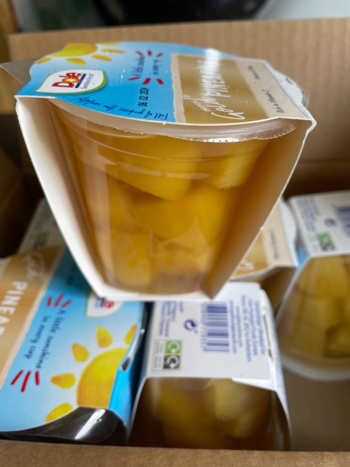 Dole Tropical Gold Pineapple in Juice Fruit Pots 8 x 198g, Fresh Fruit ...