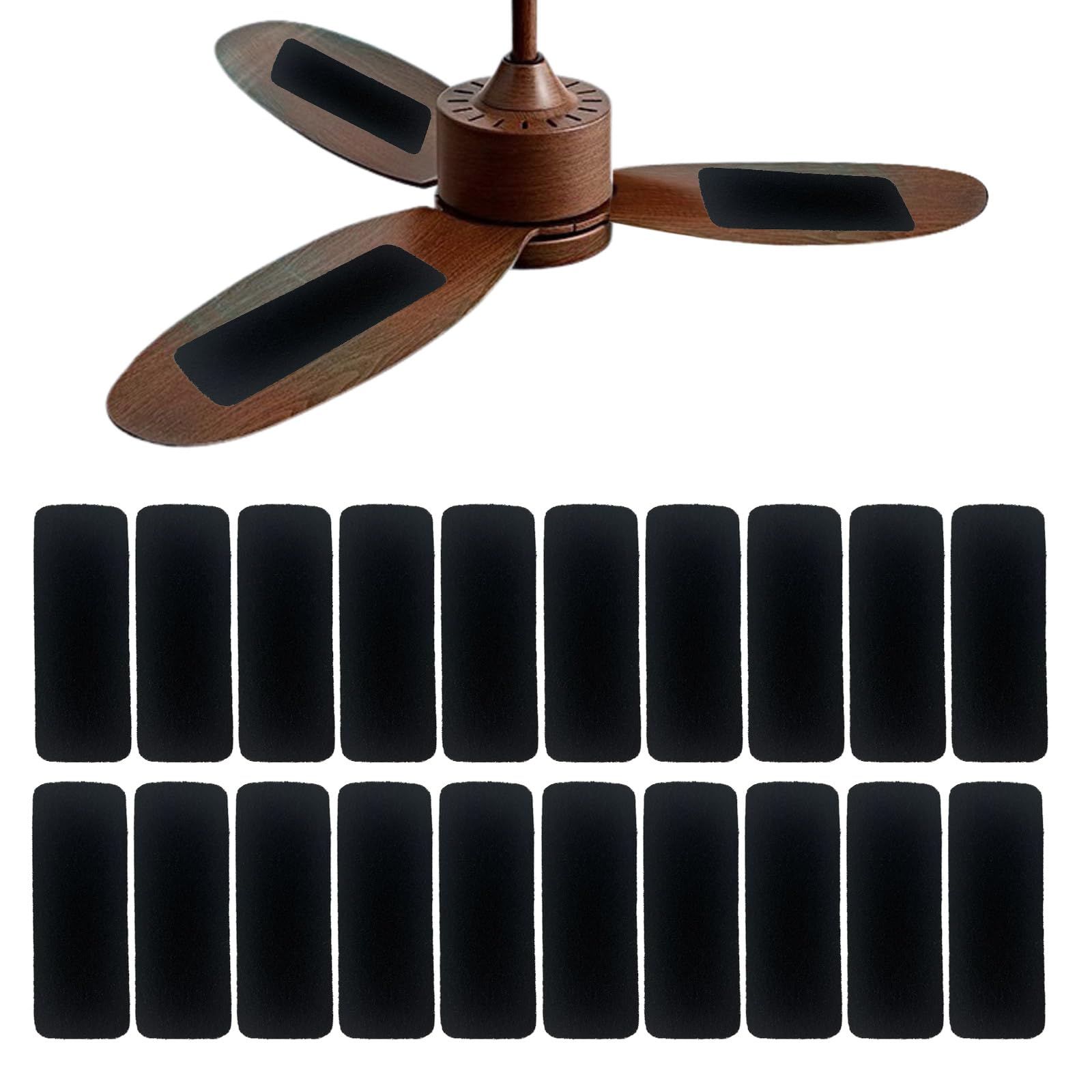 Hlimior 20 Pcs Upgraded Ceiling Fan Filter-100% Activated Coconut Shell ...