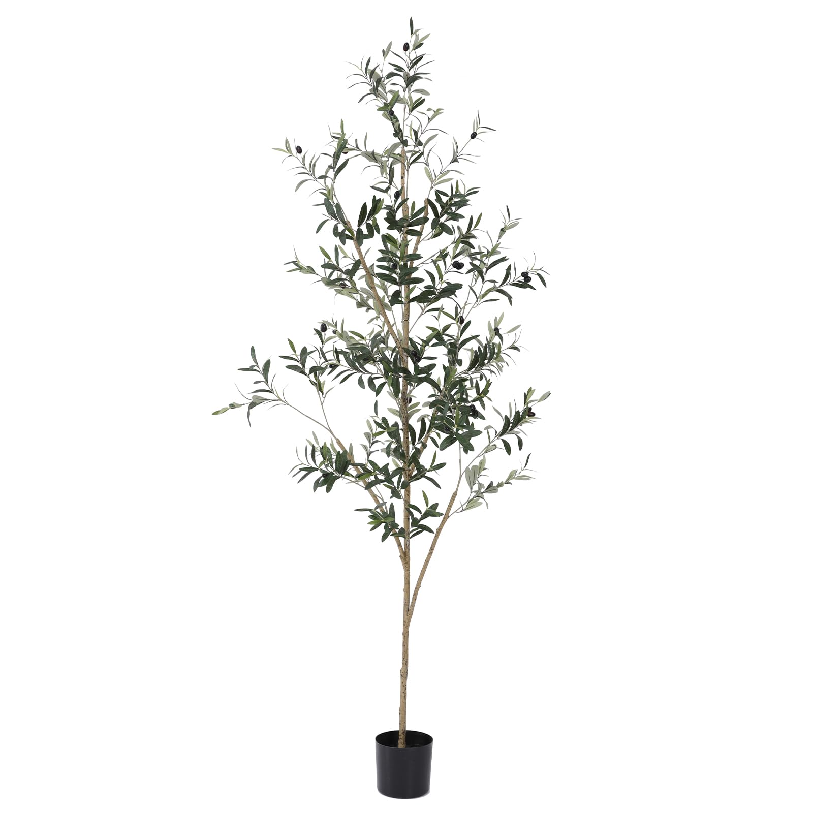 Amazon.com: 7 feet Olive Tree, Tall Artificial Tree, Green Fake Olive ...