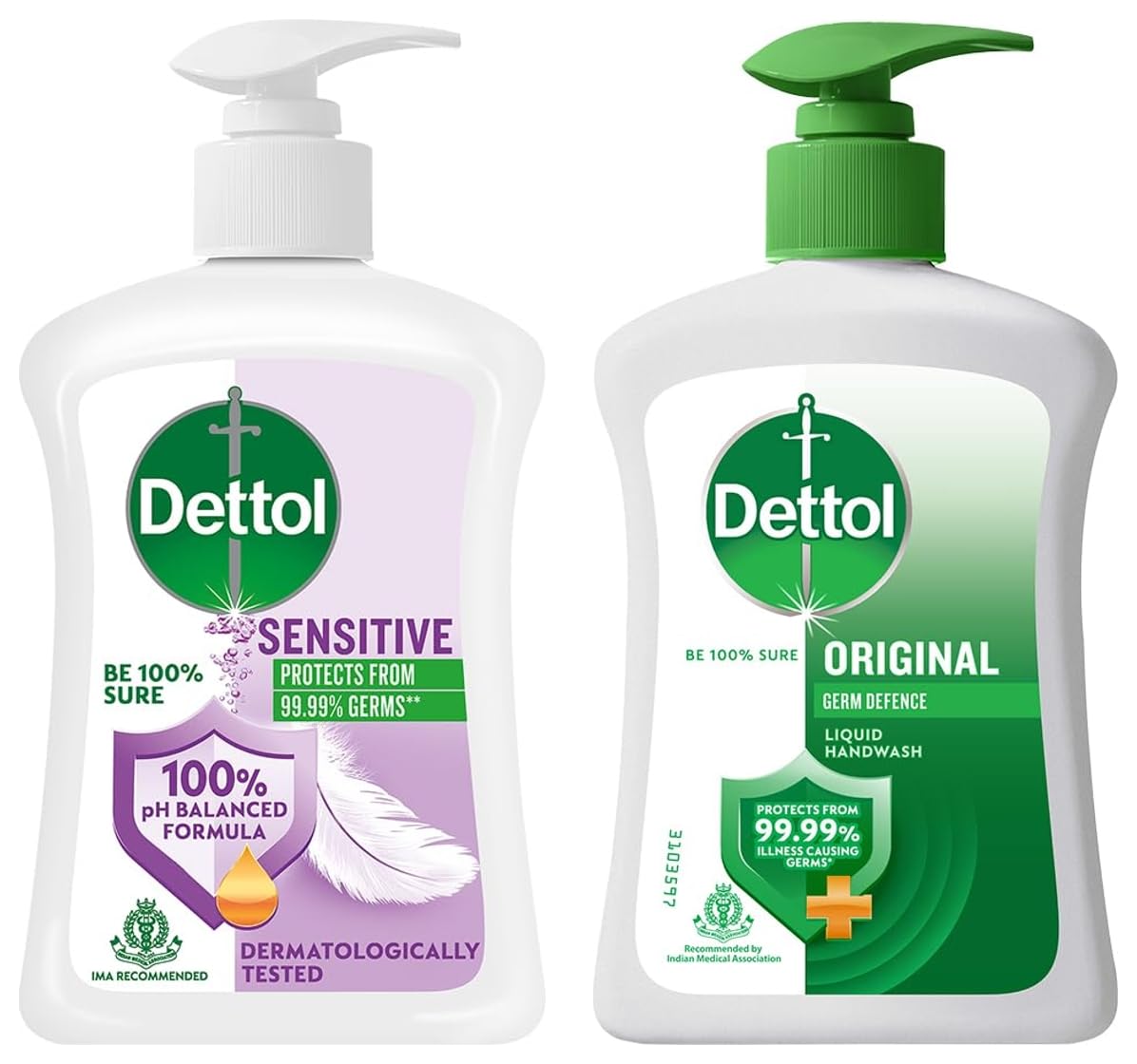 Buy Dettol Sensitive Liquid Hand Wash - 200 ml & Dettol Liquid Handwash ...
