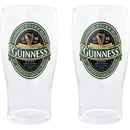 Guinness Green Collection Mini Pint Glass, Set of 2 - Shot Glass Size ...