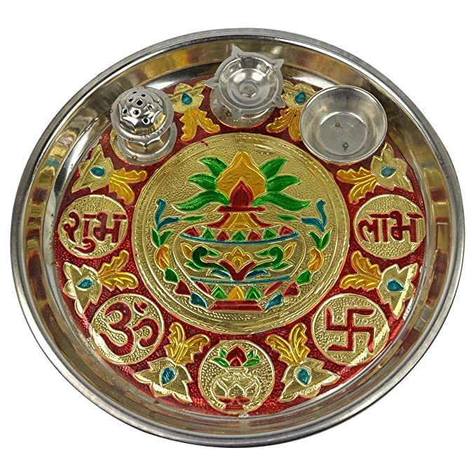 ShubhDeep Decorated Designer Jaipuri Meenakari Shubh Labh Sathiya Small ...