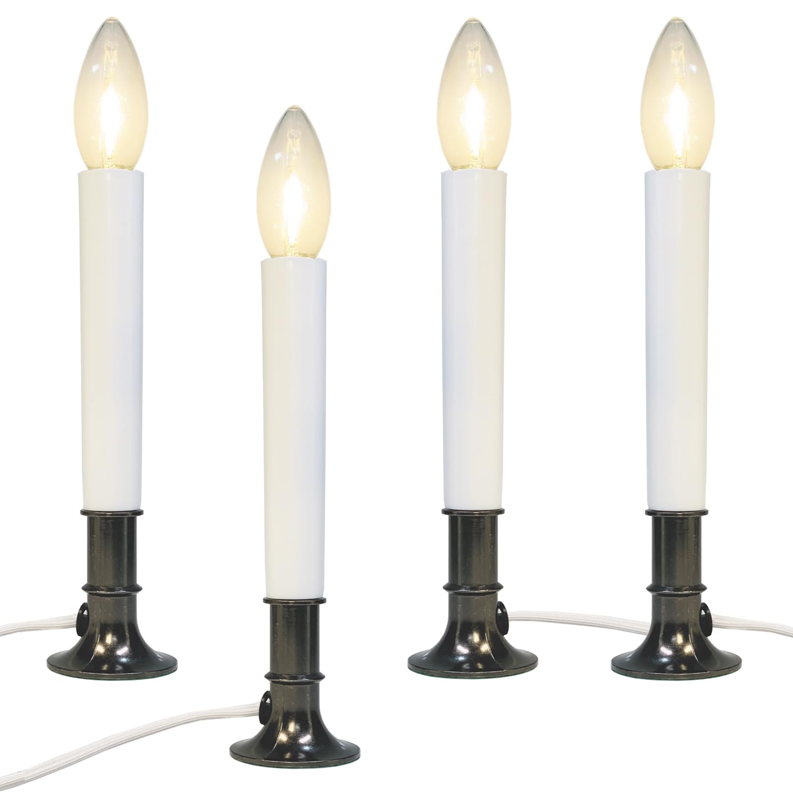 Amazon.com: ZAXIFLY 4 Pack Christmas Electric Window Candle Lights with ...