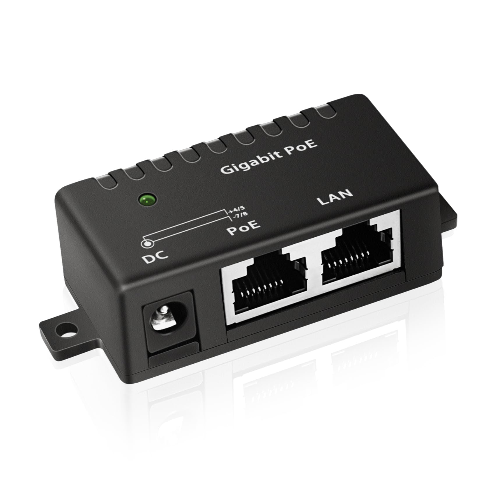 Gigabit PoE Injector - 1 Port Power Over Ethernet Passive PoE Adapter ...