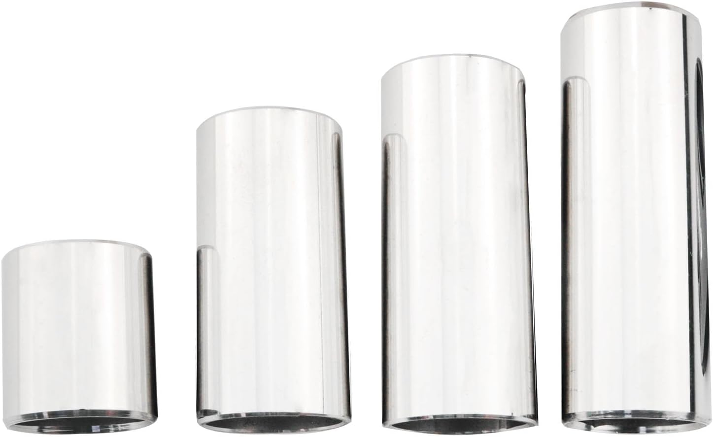 Amazon.com: CHENJIN 4PCS Stainless Steel Guitar Metal Slide Tubes Four ...