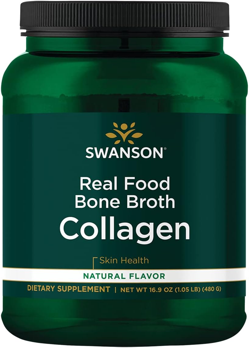 Amazon.com: Swanson Real Food Bone Broth Collagen - Natural Flavor 16.9 ...