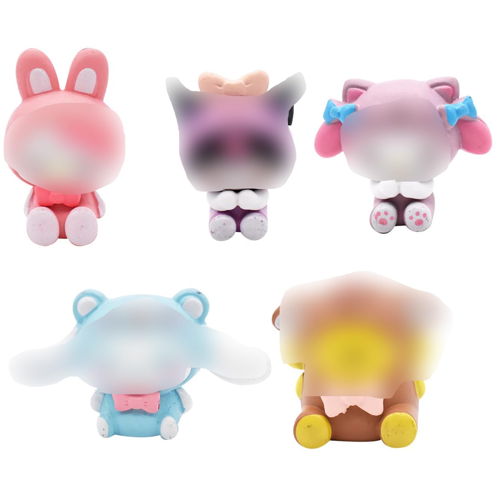 Cartoon Mini Figure Set Cats Figures Set Cartoon Cupcake Toppers ...