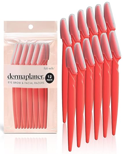 Amazon.com: Kitsch Dermaplaning Tool - Face Razors for Women and Men ...