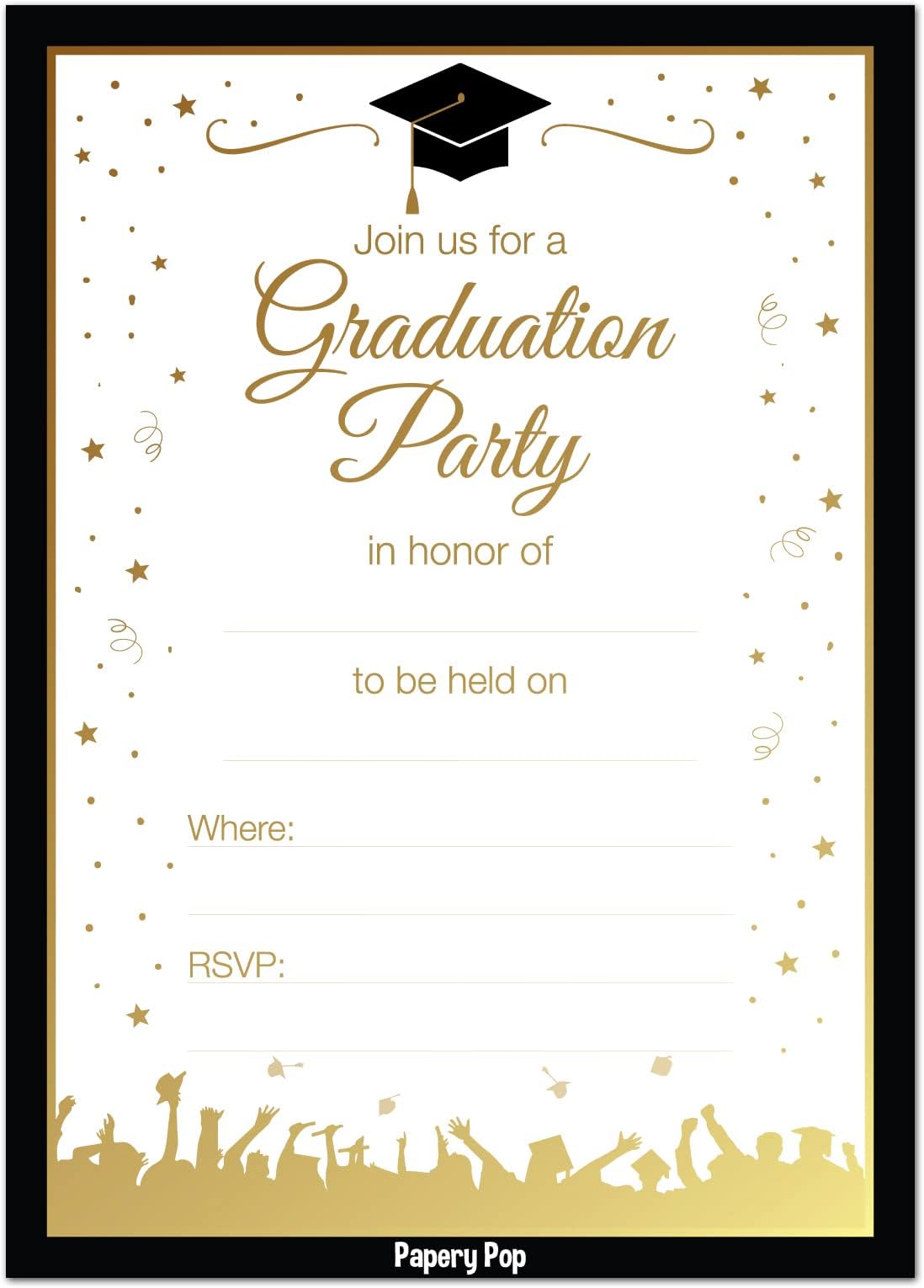 Amazon.com : Hat Acrobat 2024 Graduation Party Invitations with ...