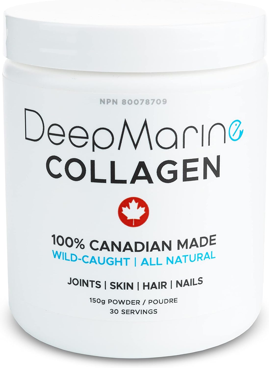 DeepMarine Collagen 100% Canadian Made Collagen Peptides, Wild-Caught ...