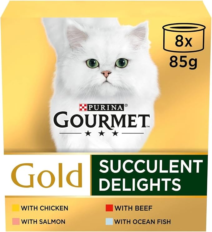 Gourmet Gold Succulent Delights 8 x 85g (680g) : Amazon.co.uk: Pet Supplies