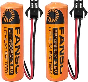 Amazon.com: POWCAMAH 2-Pack FANSO ER14505M AA 3.6V Lithium Battery 2200mAh Li-SOCL₂Non ...