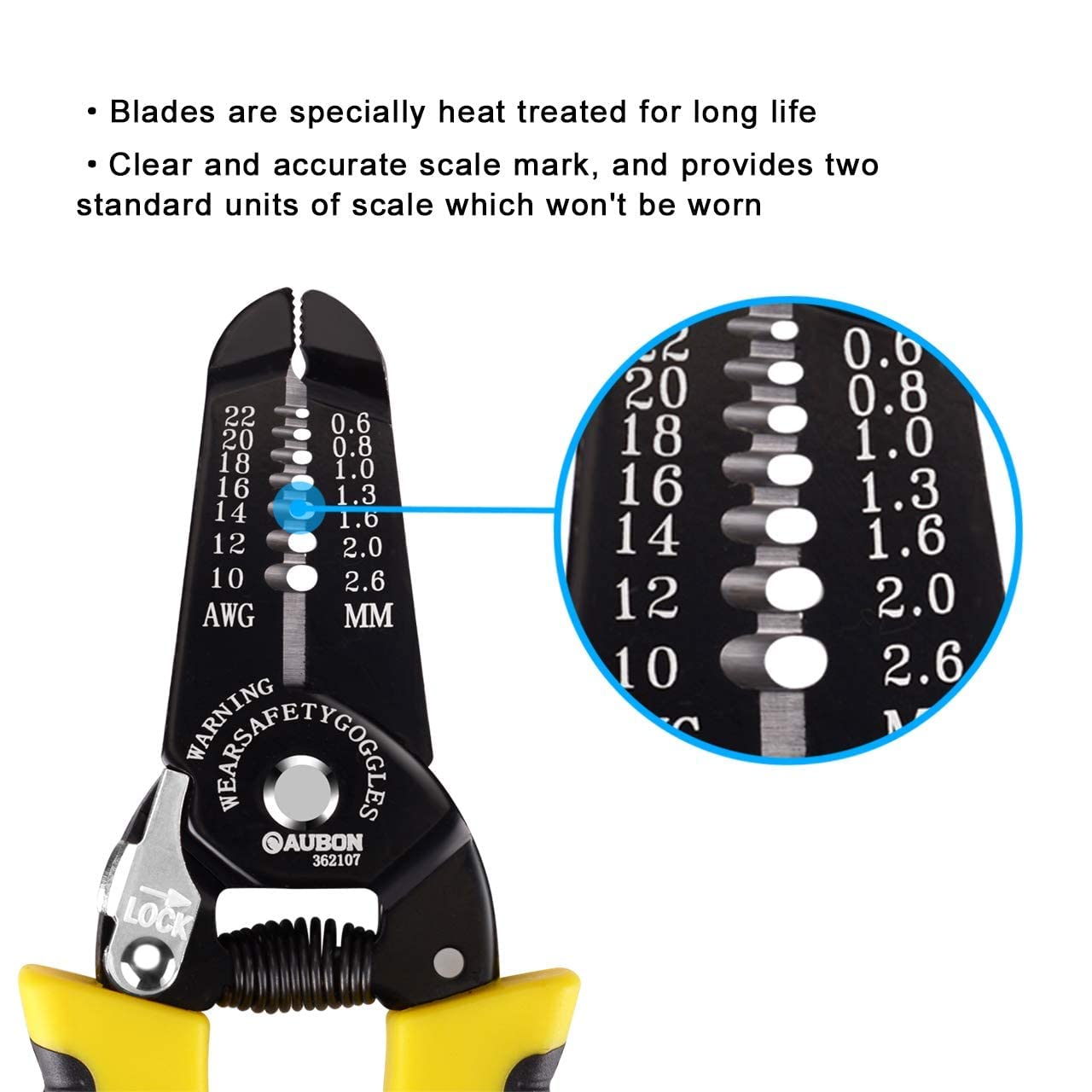 Snapklik.com : 2-Pack 10-22 AWG Wire Stripper, Wire Cutter, Gauge ...