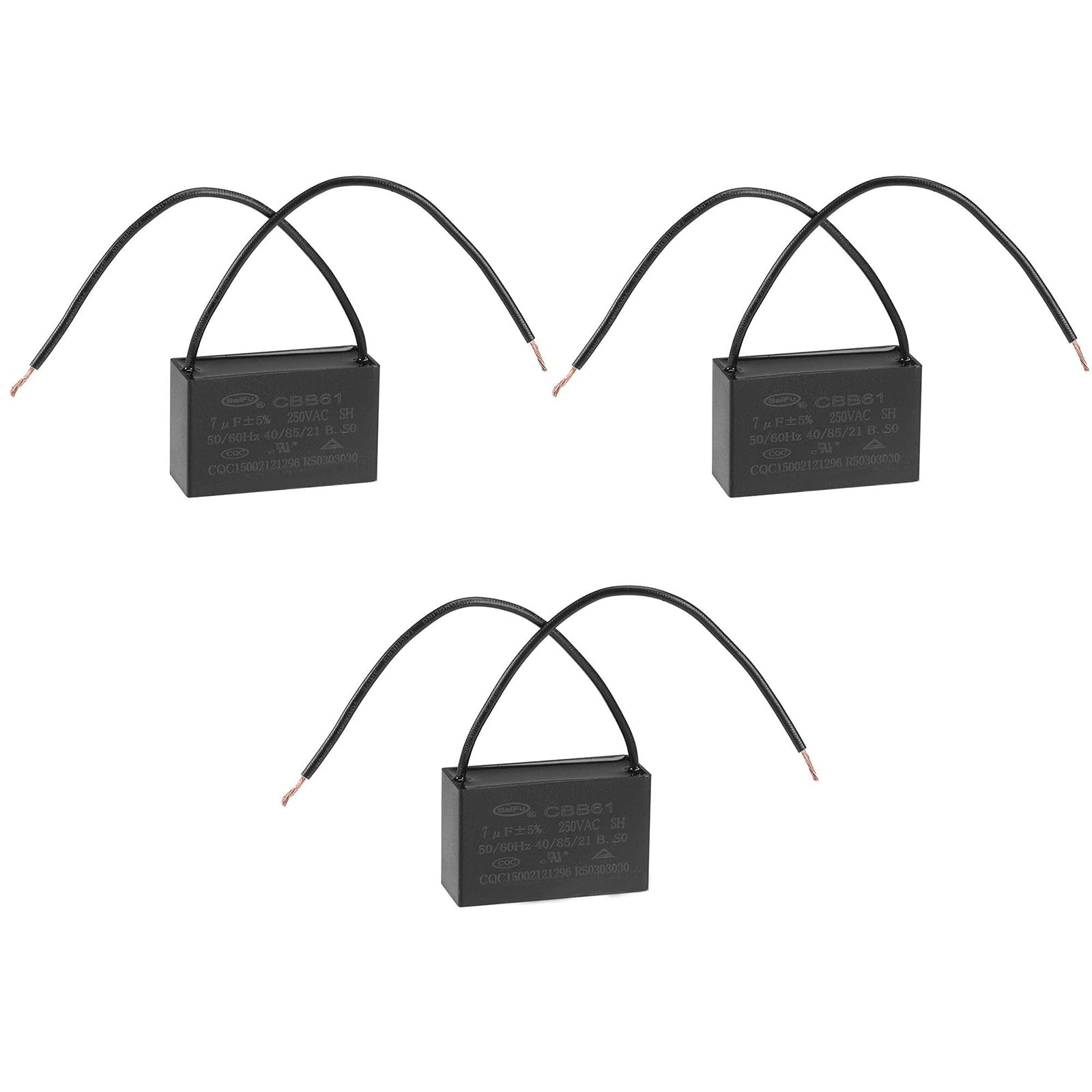 Snapklik.com : BOXONLY CBB61 7uF Ceiling Fan Capacitor 250V AC 40/85/21 ...