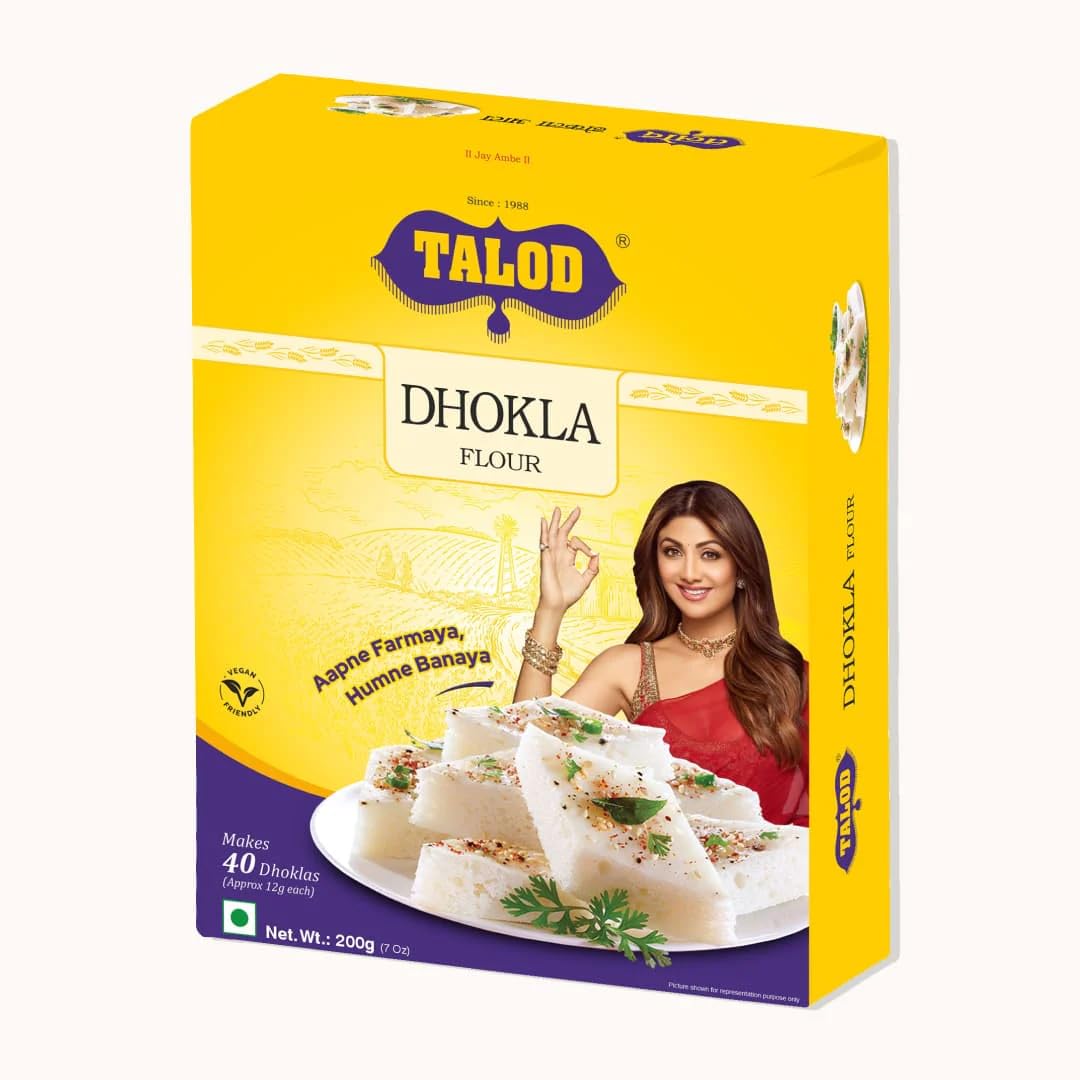 Talod Dhokla Flour (Pack of 2 * 500 g) | 100% Vegetarian, Wheat Gluten ...