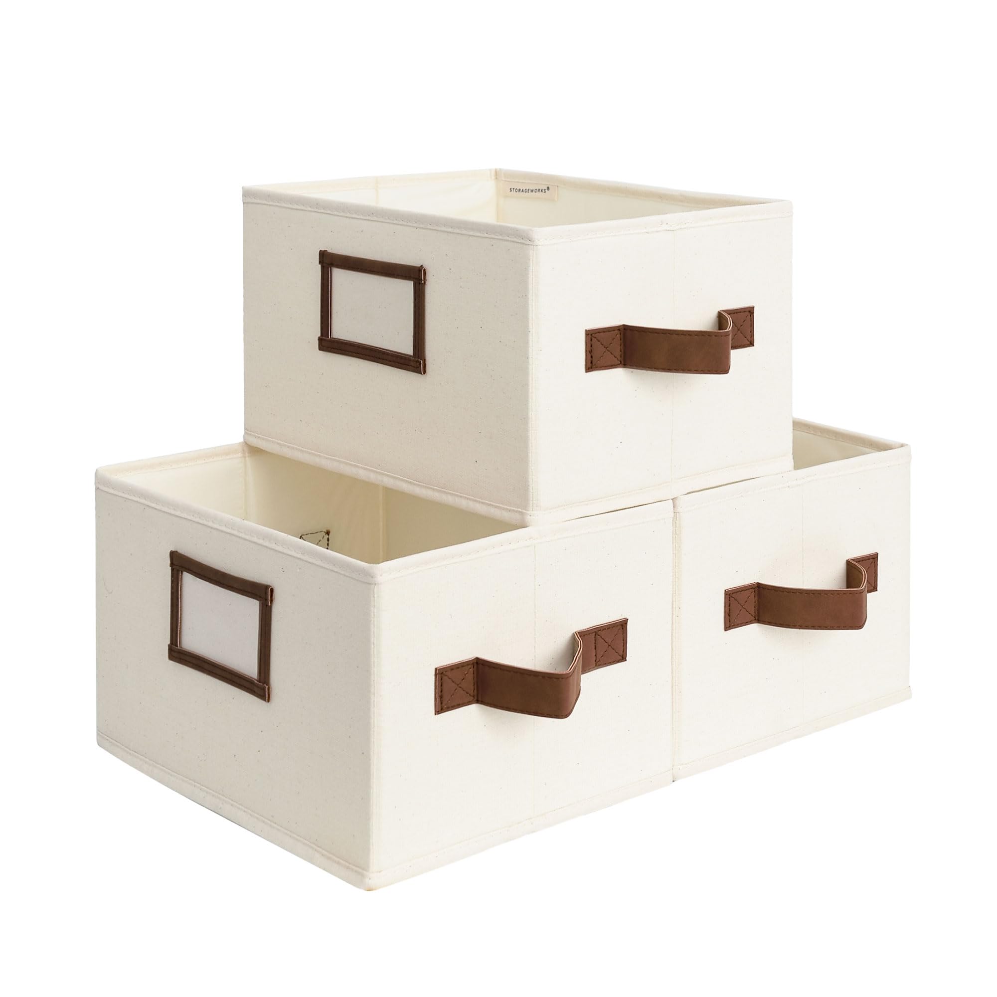 Amazon.com: StorageWorks Decorative Storage Bins for Shelves, Storage ...