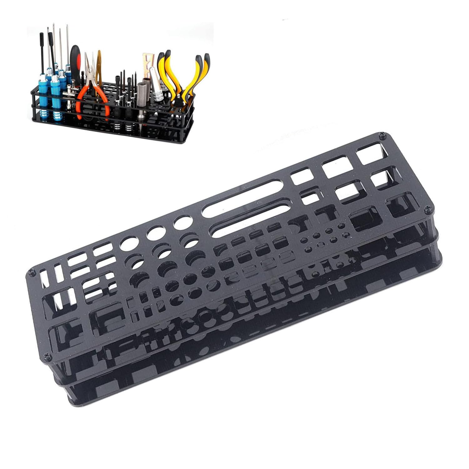 Screwdriver Organizers,63 Holes Acrylic Screwdriver Storage Rack,Tool ...
