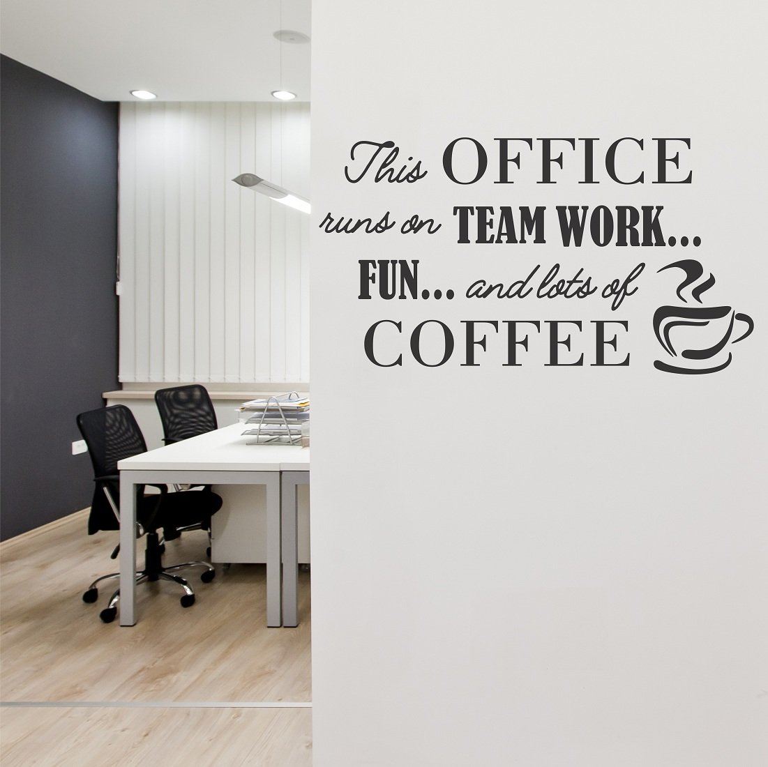 Wallstick Team Work Quotes wallstickers (Vinyl 100 cm x 60 cm) : Amazon ...