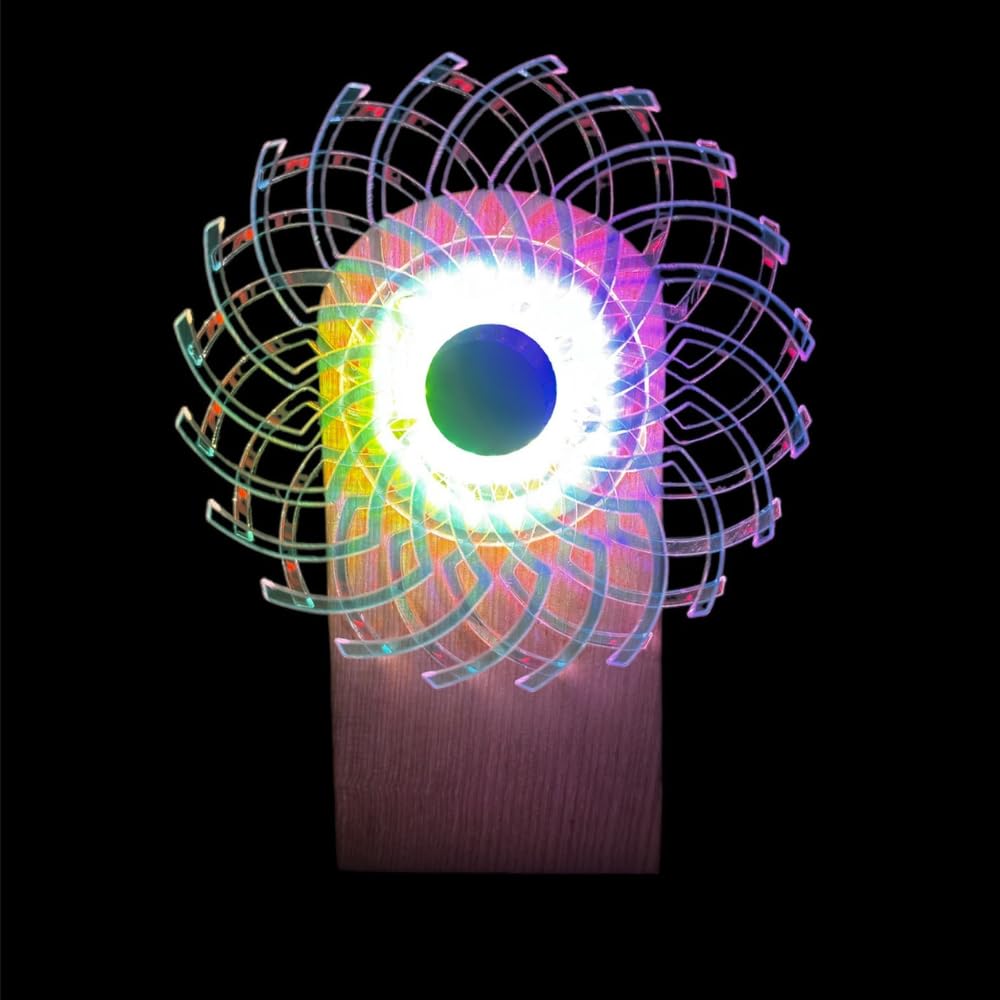 Buy The White Parrot Infinity Rotating Led Table Lamp/Creative Gift ...