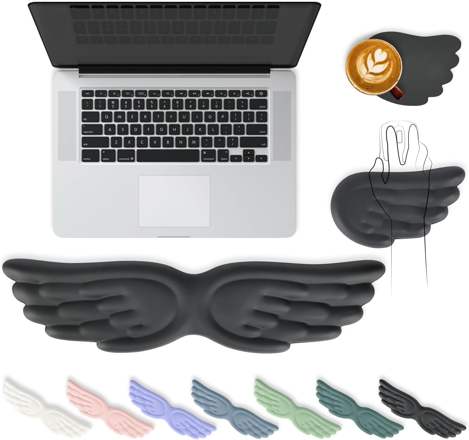 Amazon.com : PHEZEDUO Angel Wing Wrist Rest for Computer Keyboard ...