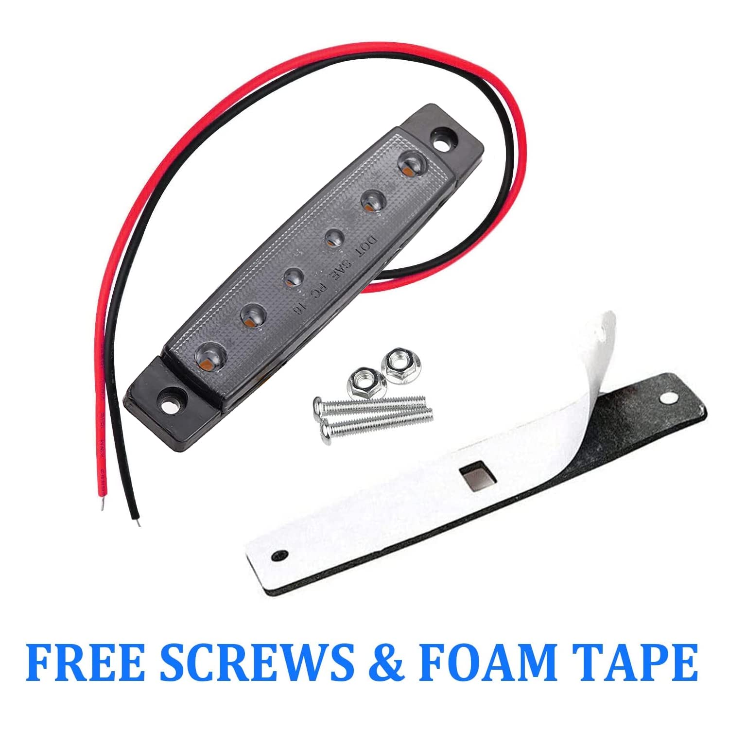 Snapklik.com : 10pack 12V Smoked Red LED Trailer Marker Lights 3.8 ...