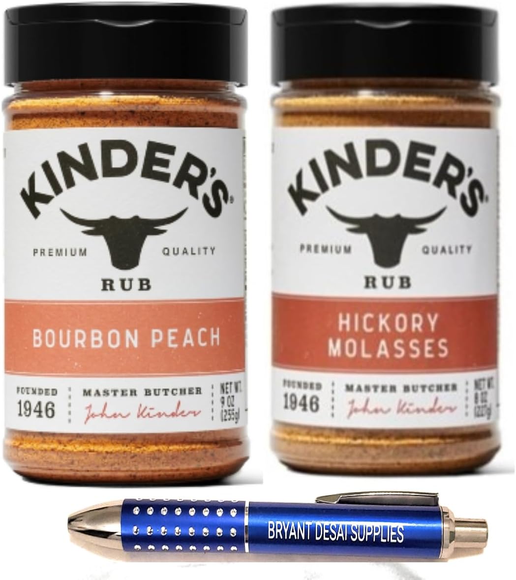 Amazon.com : Kinder's Bourbon Peach Seasoning & Rub (9 Ounce) : Grocery ...