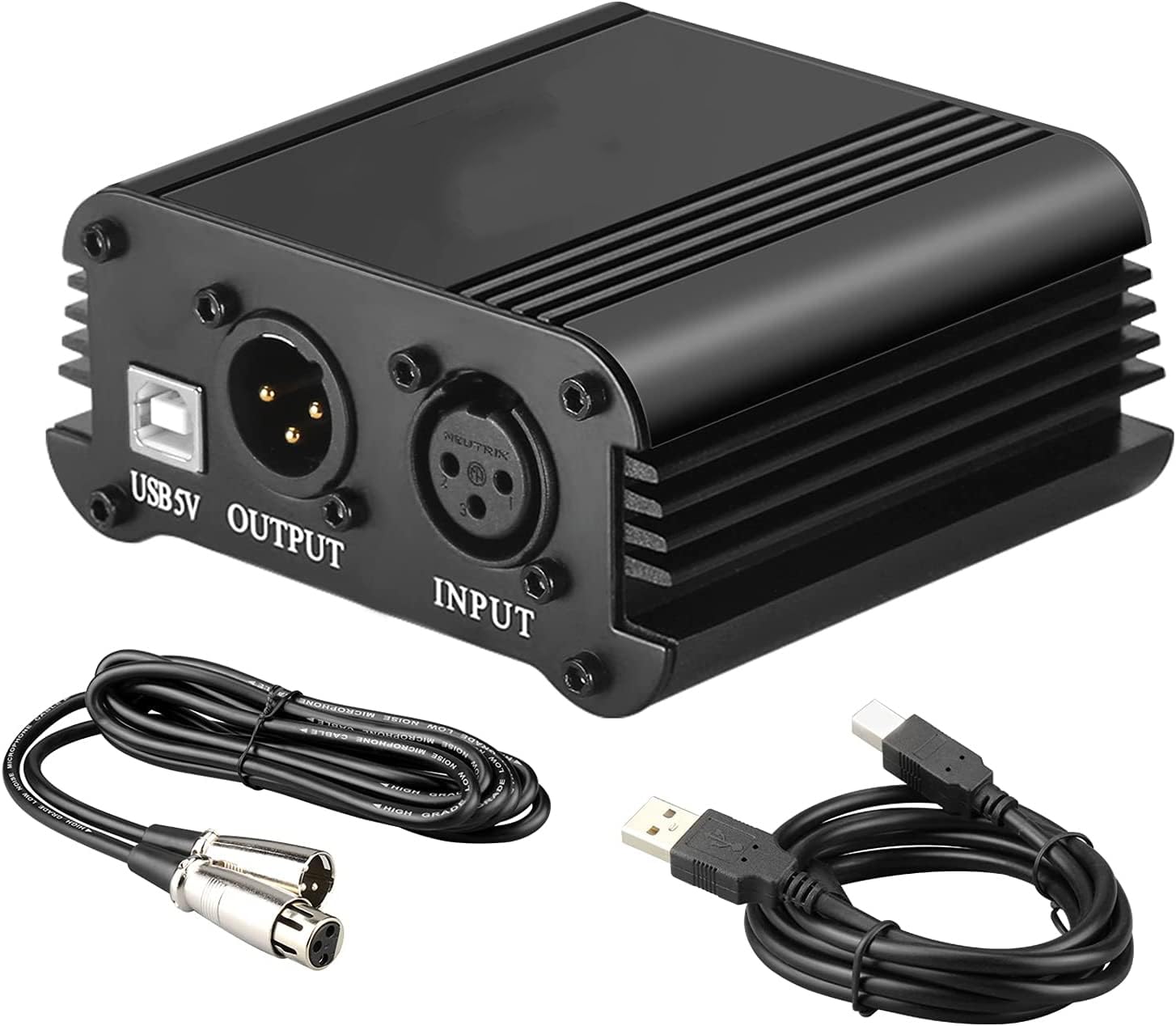 TECHBLAZE 48V Phantom Power Supply for Condenser Microphone 1- Channel ...