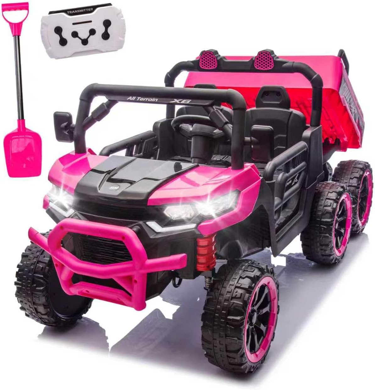 Amazon.com: NEWDOOD 24V Ride On Toys for Big Kids, 4WD 6X6 2 Seater Ride On Dump Truck with ...