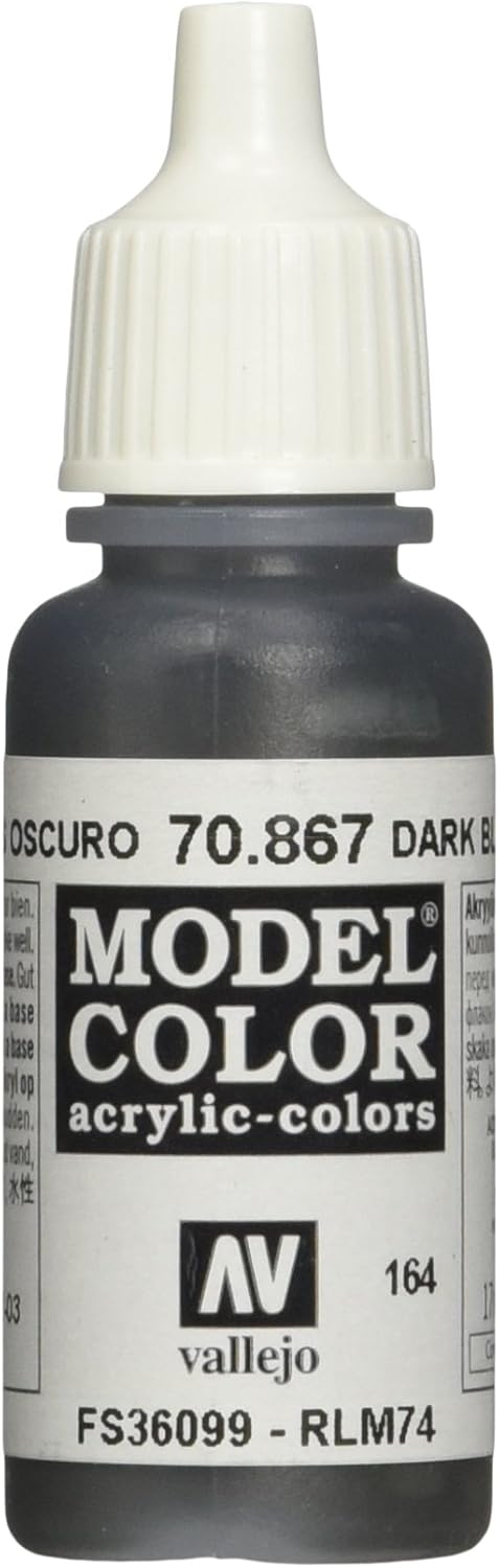 Amazon.com: Vallejo Dark Blue Grey Model Color 1 Paint, 17ml : Arts ...