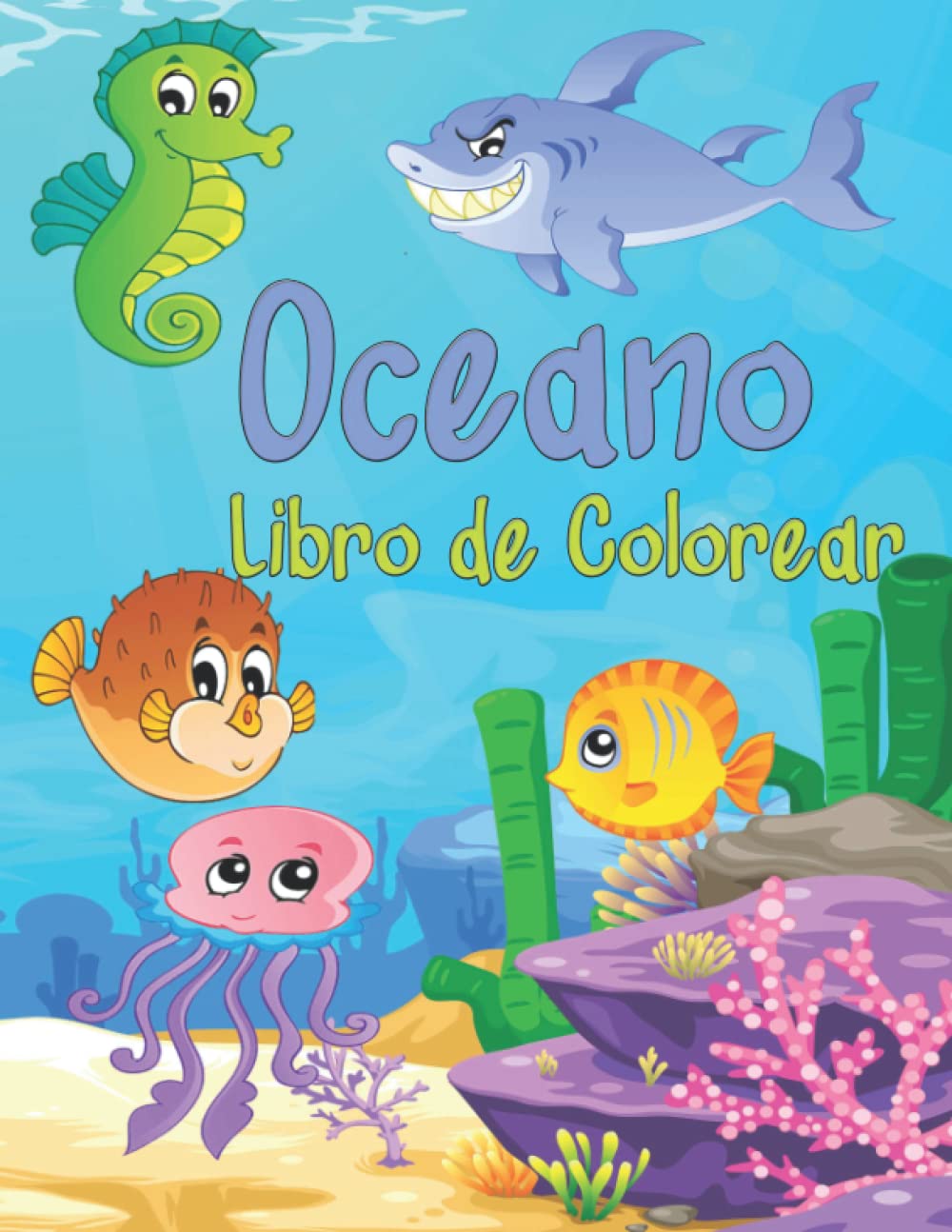 Oceano Libro De Colorear Vida Marina Para Ninos De Todas | Desertcart ...