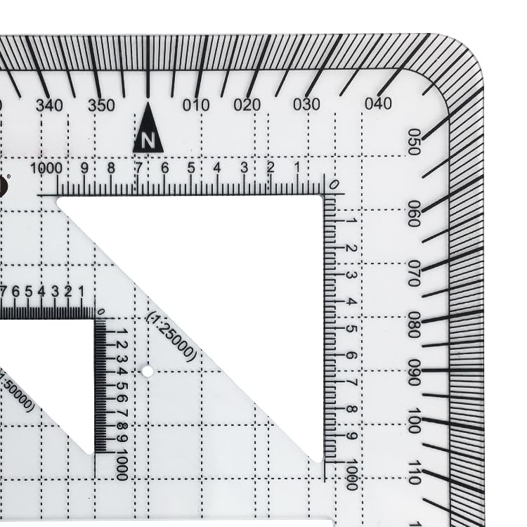 Snapklik.com : Square Military Map Coordinate Scale Protractor Map For ...
