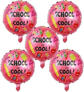 Amazon.com: HBLHBLMI School Is Cool Balloons Back to School Mylar ...