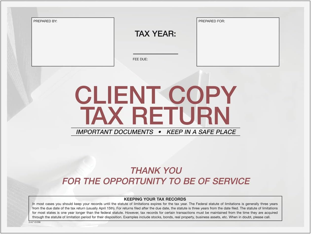 Amazon.com : Client Copy Tax Return Envelope 9-1/2" x 12-5/8", 50/Pk ...